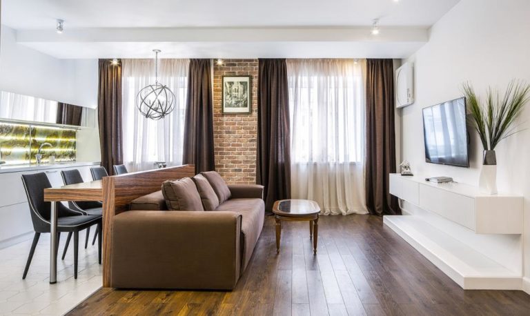 Interior Design Living Room With Two Windows - Think Different