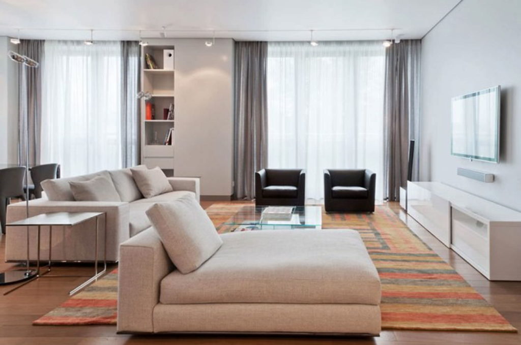 Interior Design Living Room With Two Windows - Think Different